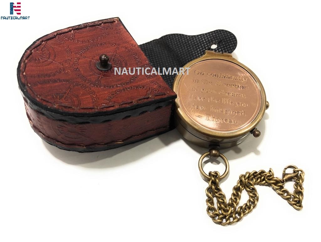 Thoreau's Go Confidently Quote Engraved Compass Inspirational Quotes ...