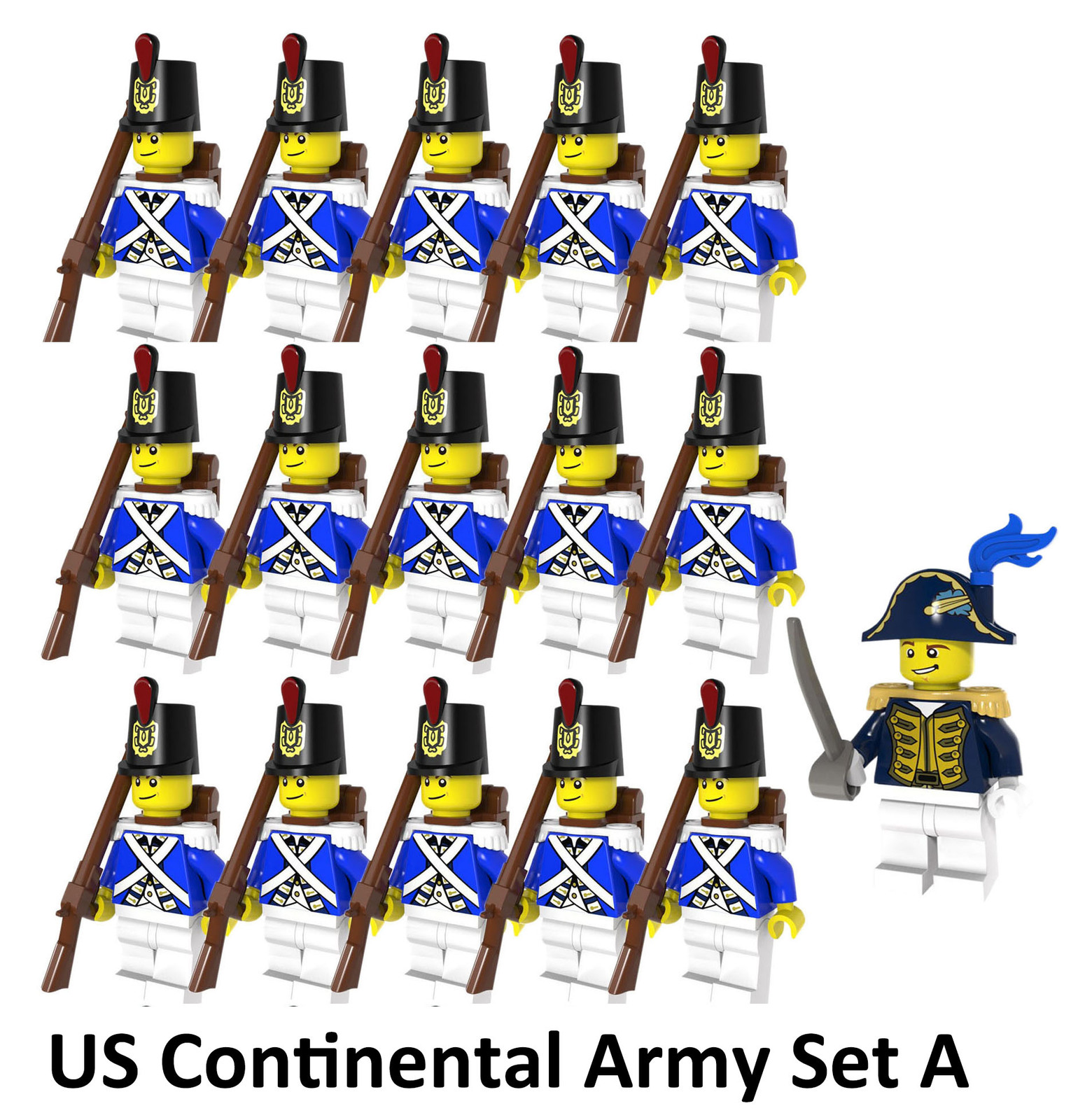 64pcs American Revolutionary War US Continental Army Collection ...