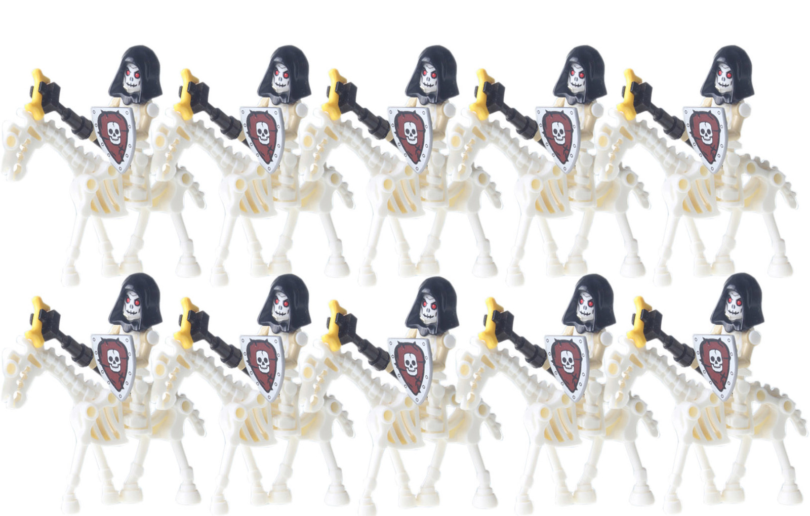 Medieval Mounted Armoured Skeleton Soliders Army Set I 10 Minifigures ...