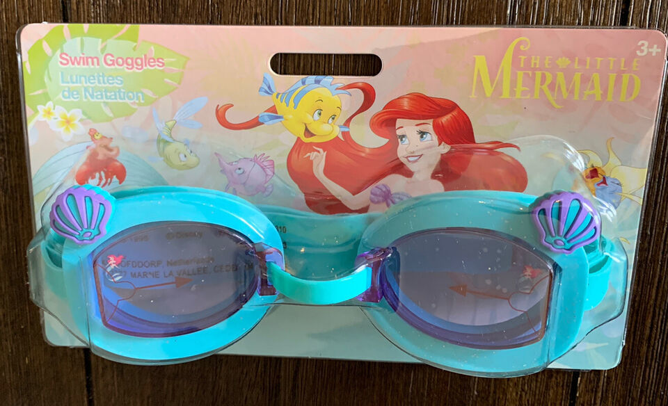 New Disney Store Ariel Swim Goggles Girls Swimwear The Little Mermaid ...