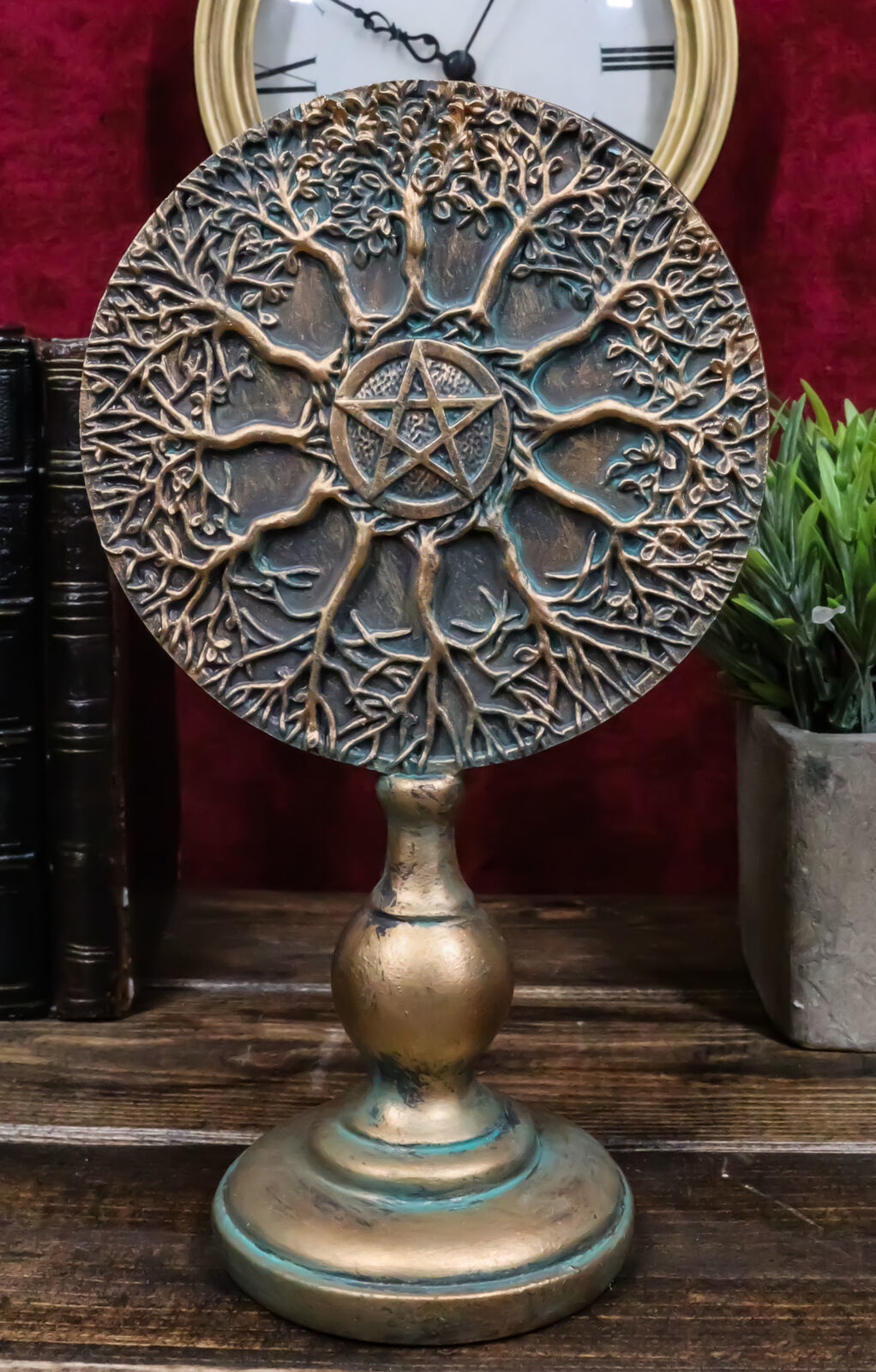 Wicca Spring Summer Fall Winter Trees Wheel of Life With Pentagram ...