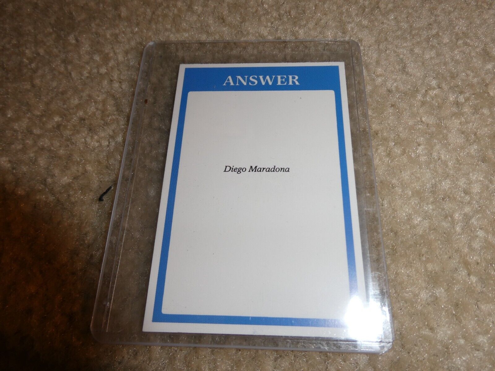 1987 Question of Sport UK Game Soccer Star Diego Maradona Rookie Card ...