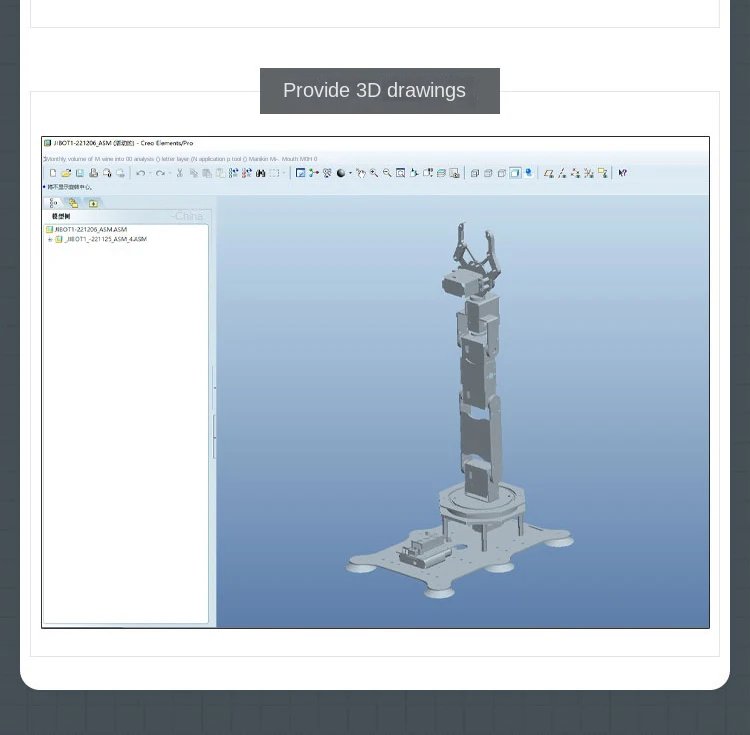 Black 6 DOF Robot Arm 180/360 Degree Metal Claw Rotating Base for ESP32 ...