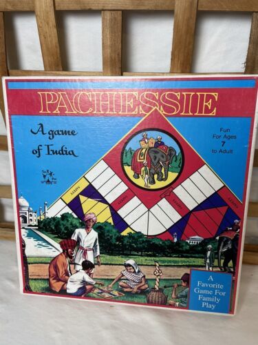 Vintage Pachessie Board Game of India Warren Built-Rite 1950s Complete ...