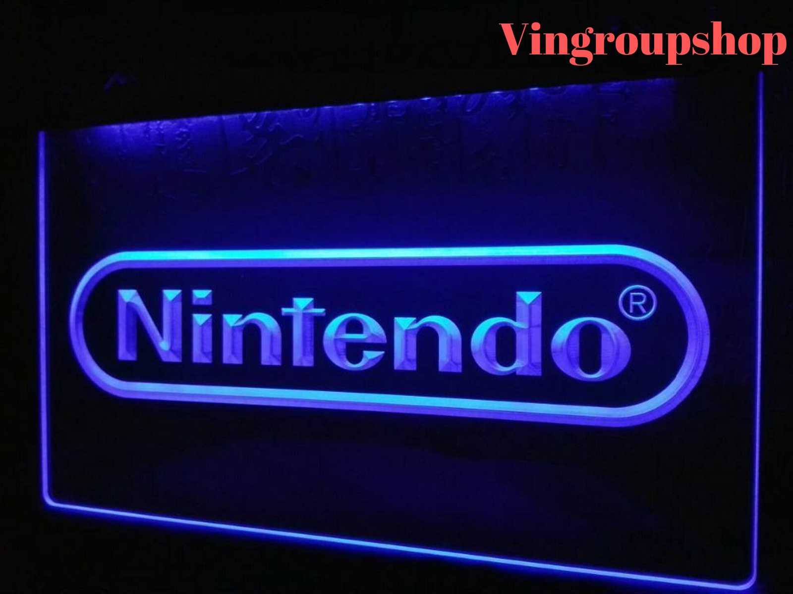 Nintendo Game LED Neon Light Sign Home Decor Hang Signs Wall, Room ...