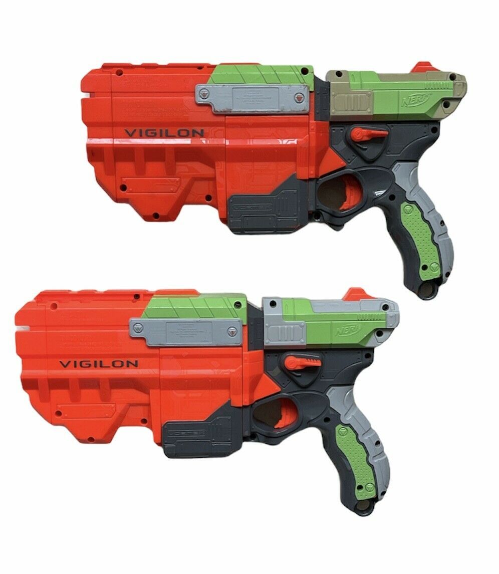 Lot of 3 Nerf Disc Blasters - 2 Vigilon and 50 similar items