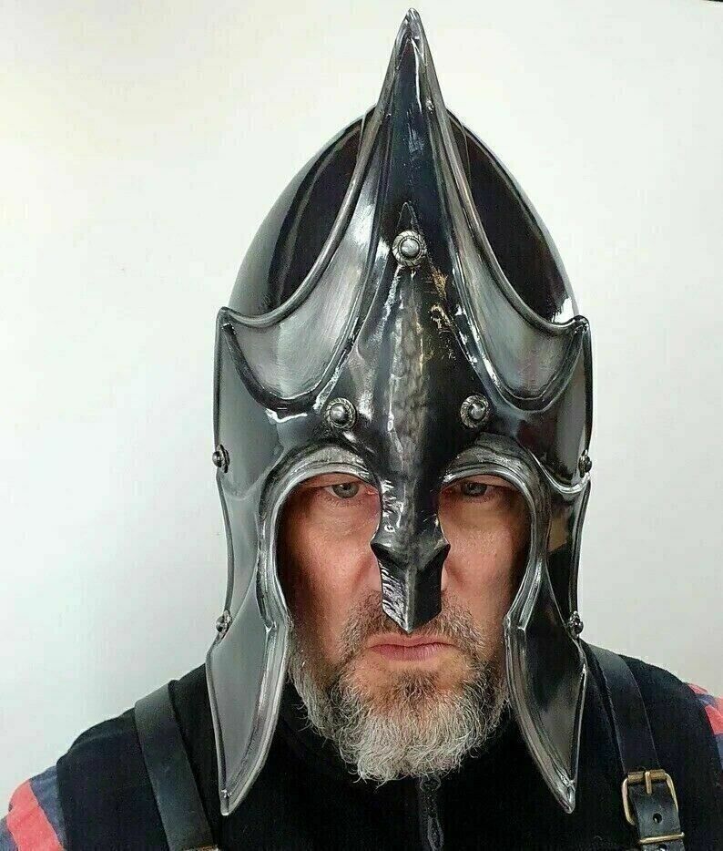 18 Steel Medieval Shield Warrior Knight Dragon Armor Helmet Larp ...