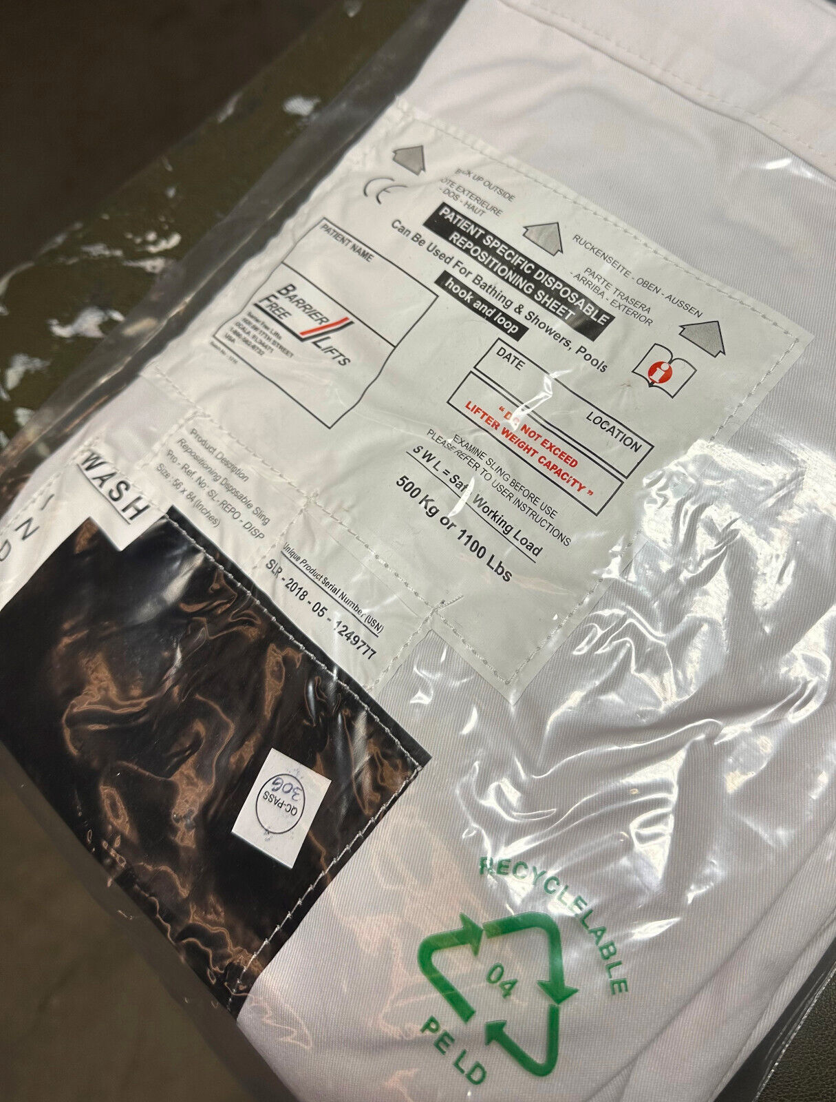 Patient Specific Disposable Repositioning Slings/Sheets (56" x 84") BOX ...