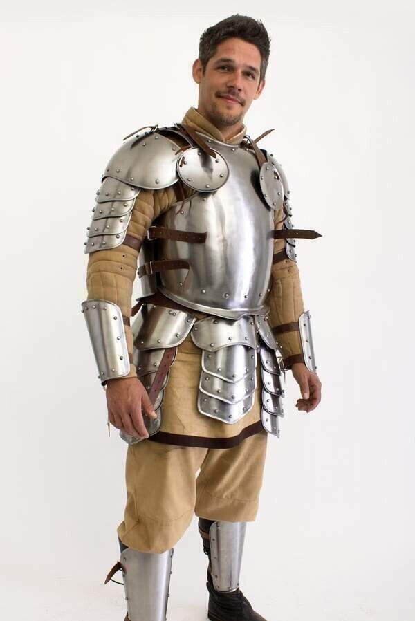 Medieval Gothic Complete Suit Of Armor W Cuirass/Tassets/Pauldron ...