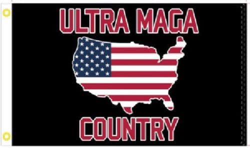 3X5 ULTRA MAGA COUNTRY USA MAP TRUMP 2024 BLACK FLAG BANNER 100D ...