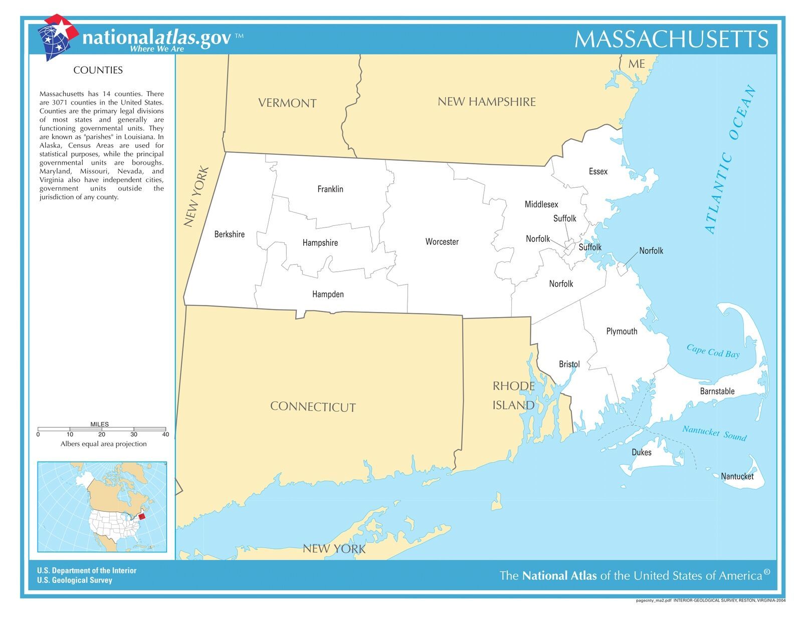 Maine State Counties Laminated Wall Map - Maps & Atlases