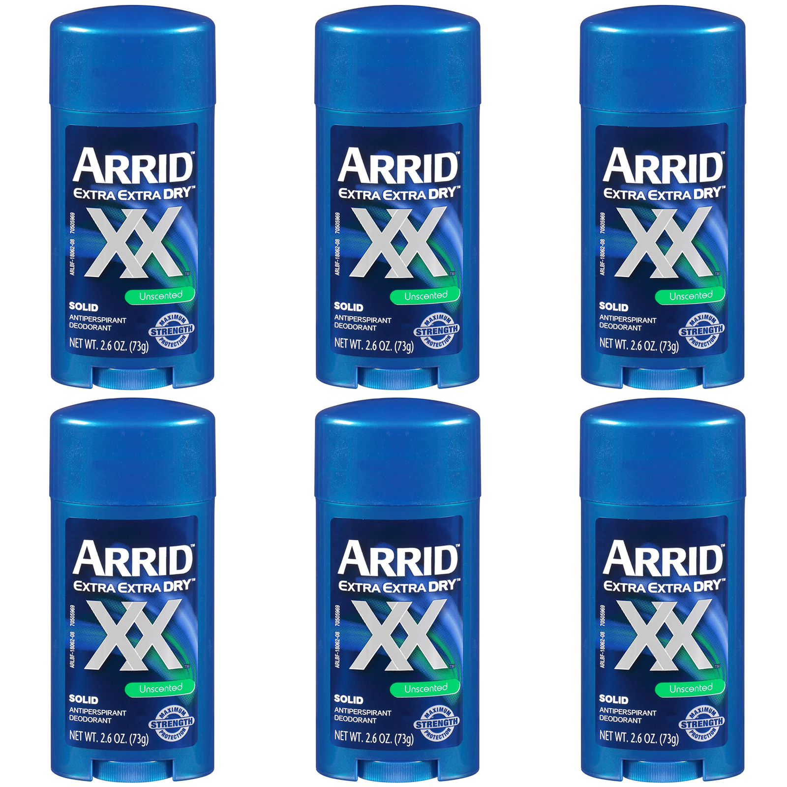 6-New Arrid XX Extra Extra Dry Solid Antiperspirant Deodorant Unscented ...