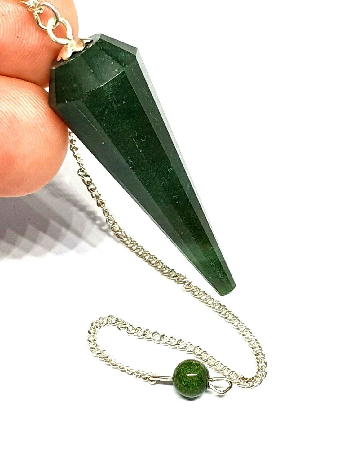 Jade Pendulum Nephrite Gemstone Dowsing Divination Reiki Crystal ...