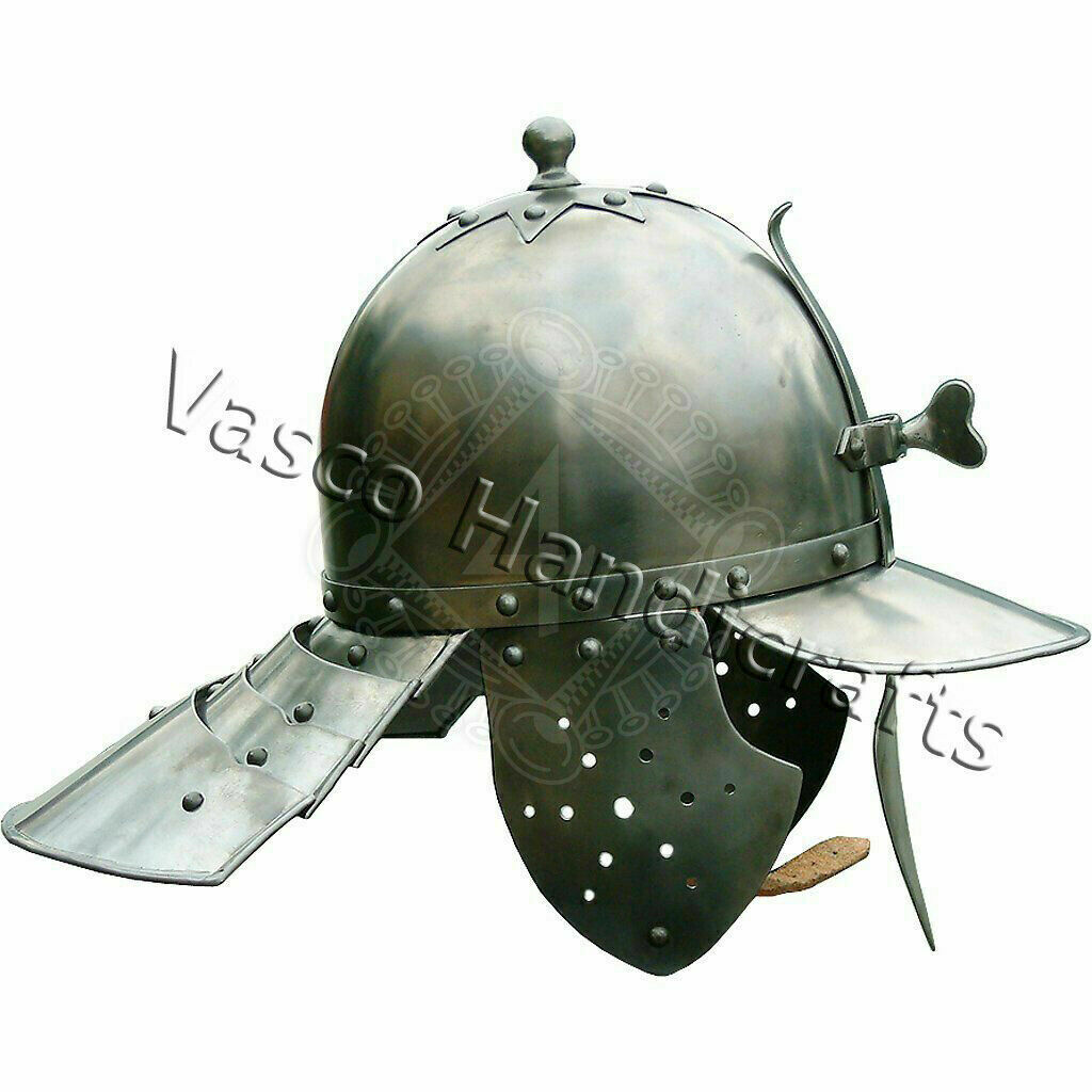 Medieval Open Face Helmet Battle Warrior Helmet Reenactment larp Armor ...