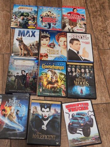 12 DVD Lot, Family DVDs, Journey 2, Gullivers Travels, Goosebumps ...