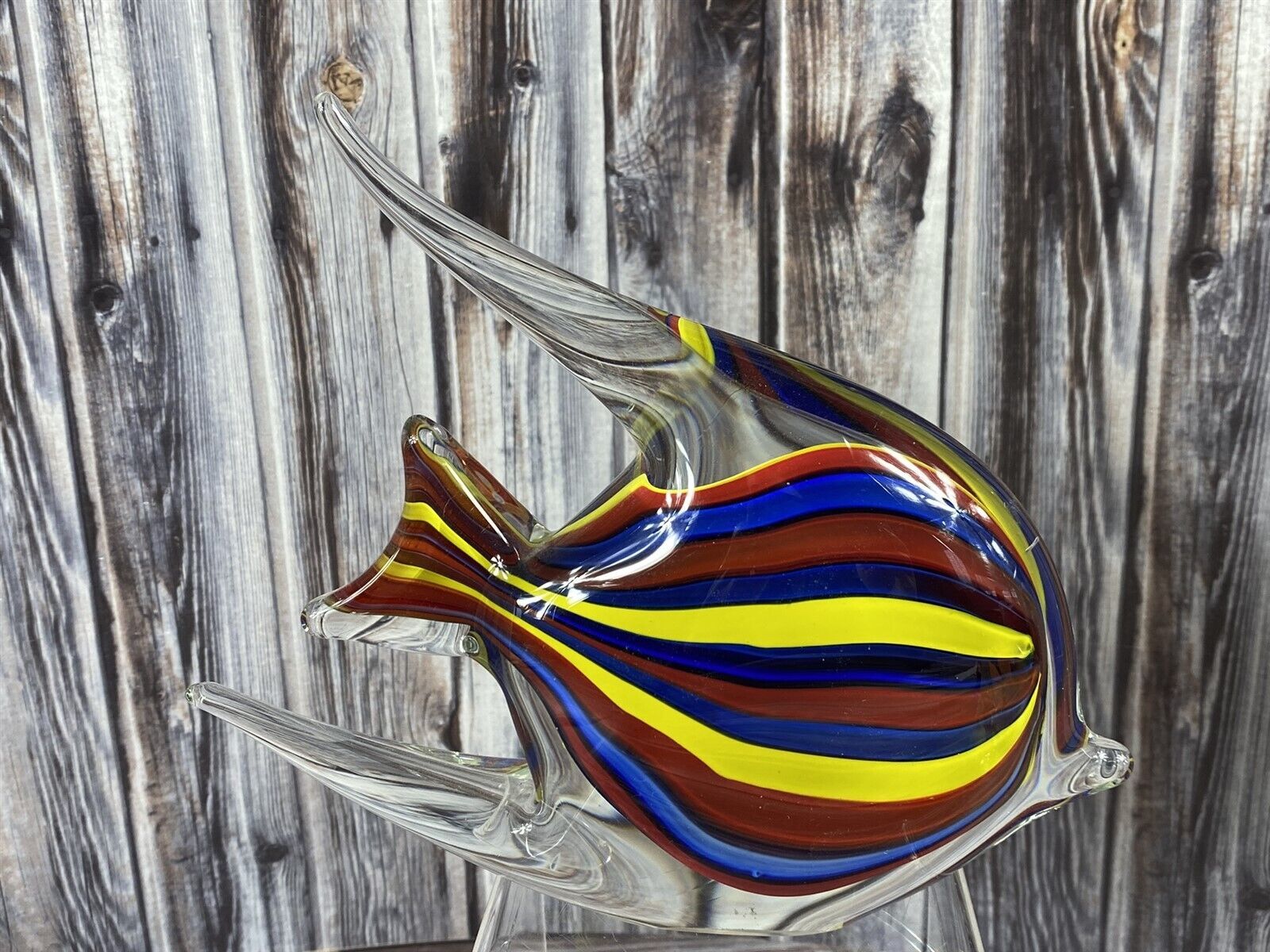 Vintage Art Glass Figural Angel Fish Hand Blown Paperweight Murano ...