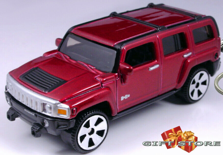 RARE HTF KEY CHAIN RING DARK RED MAROON HUMMER H3 SUV NEW CUSTOM ...
