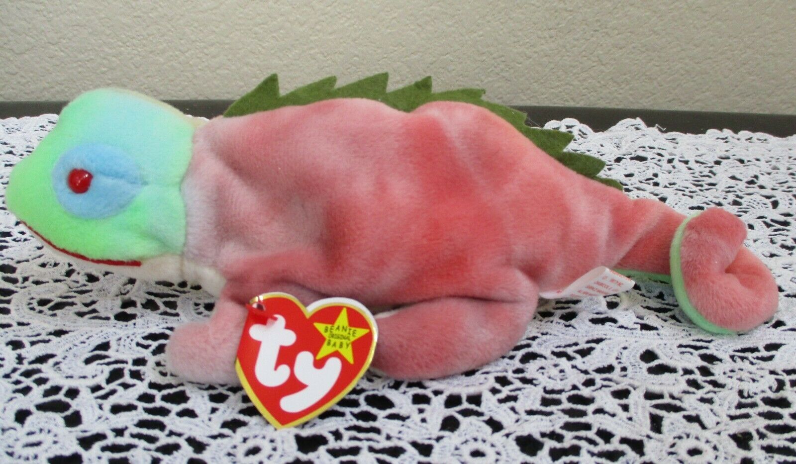 Ty Beanie Baby Iggy with Rainbow Fabric 5th Generation PVC Filled NEW ...