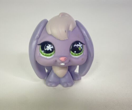 Littlest Pet Shop LPS 648 Purple Bunny Rabbit Flower Eyes Figure Toy ...