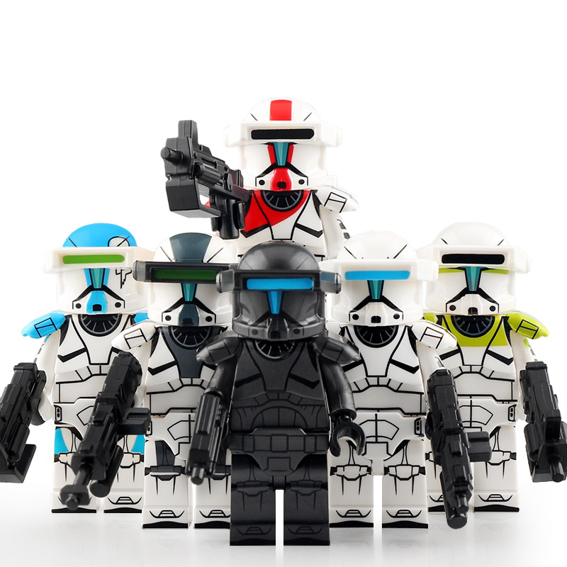 6pcs Star Wars Republic Commando Clone commando Omega Squad Minifigures ...