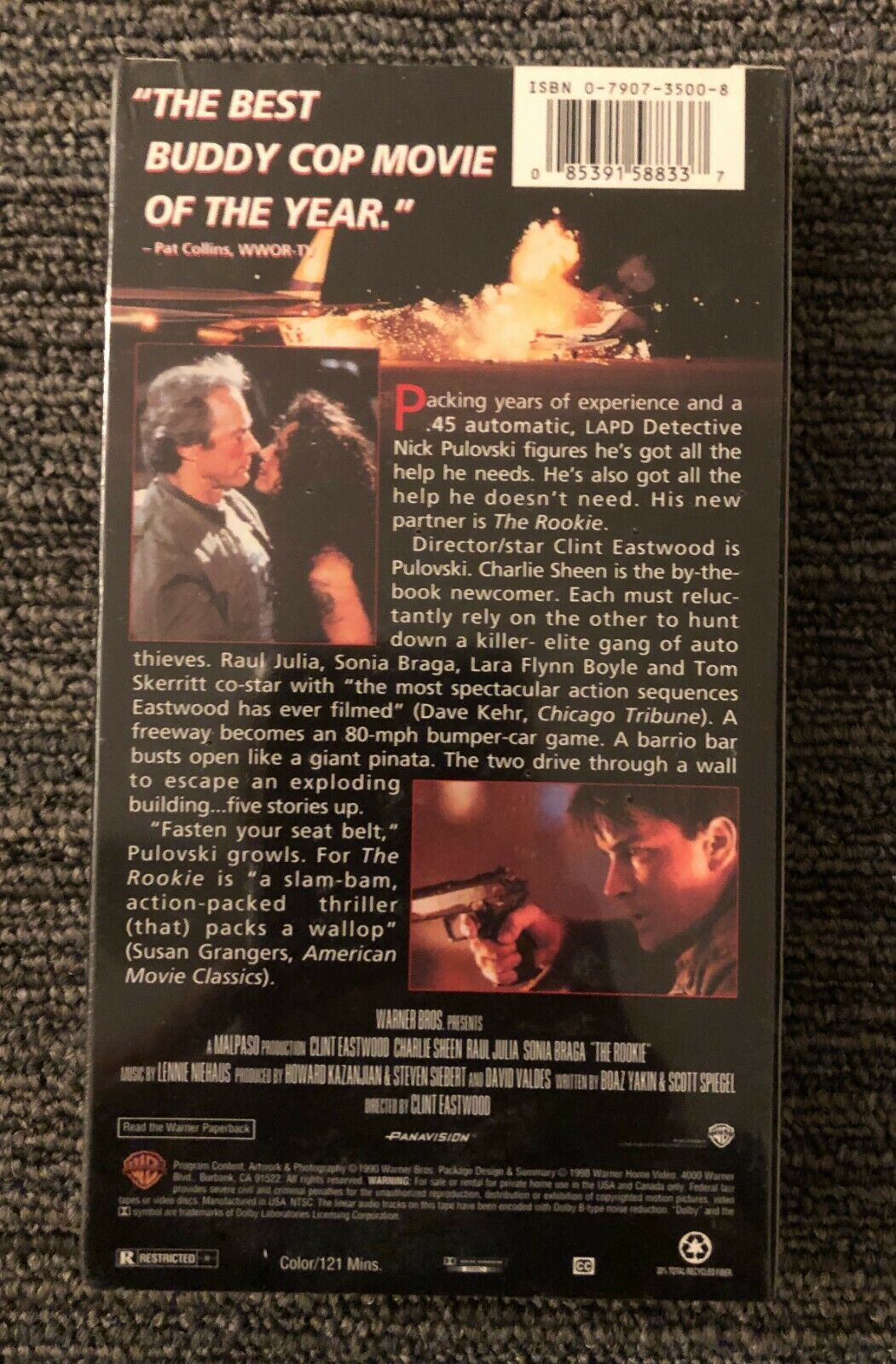 The Rookie (VHS, 1991) Clint Eastwood, Martin Sheen, Raul Julia, Sonia ...