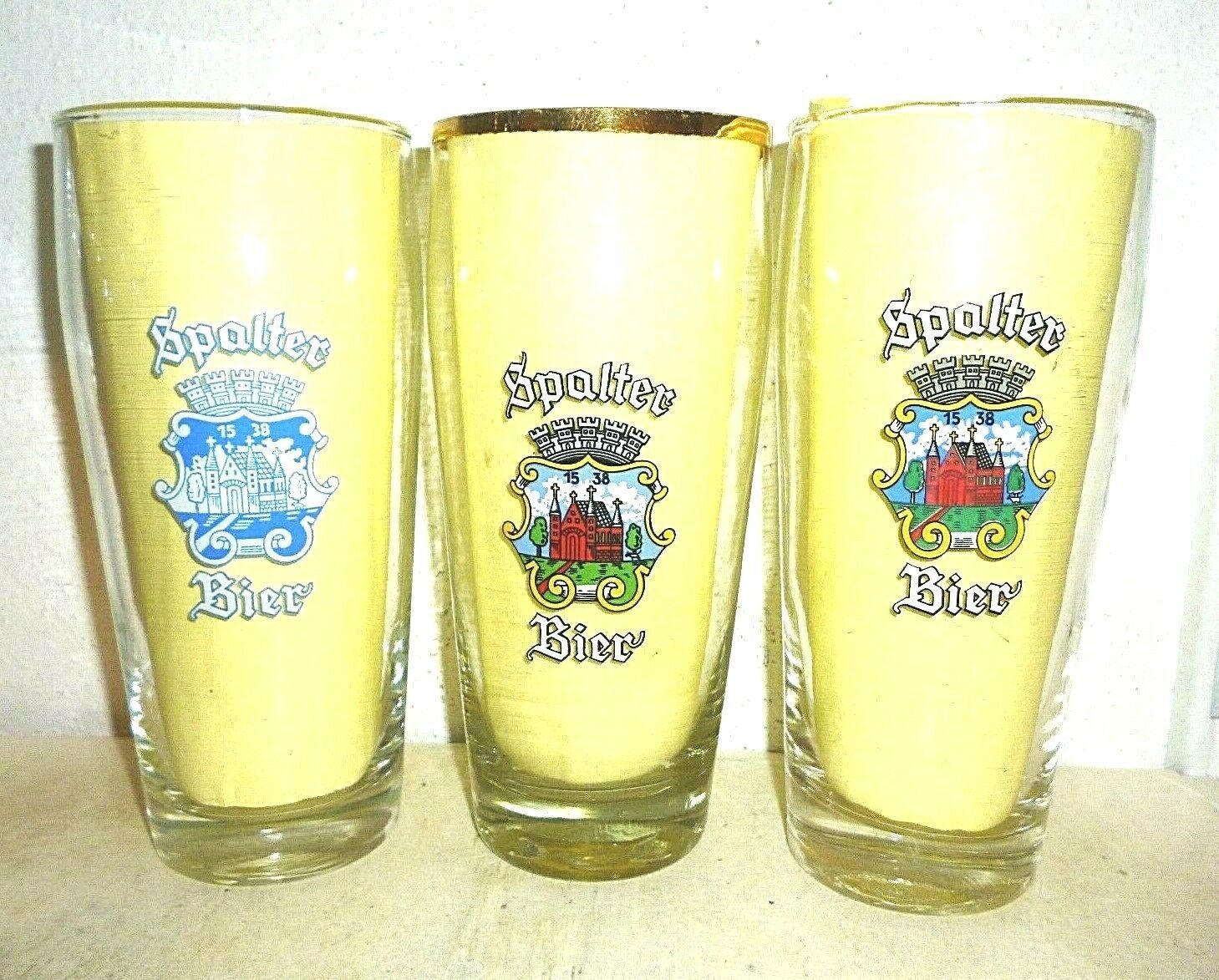 3 Stadtbrauerei Spalt Bavaria Spalter Bier 0.5L German Beer Glasses - Germany