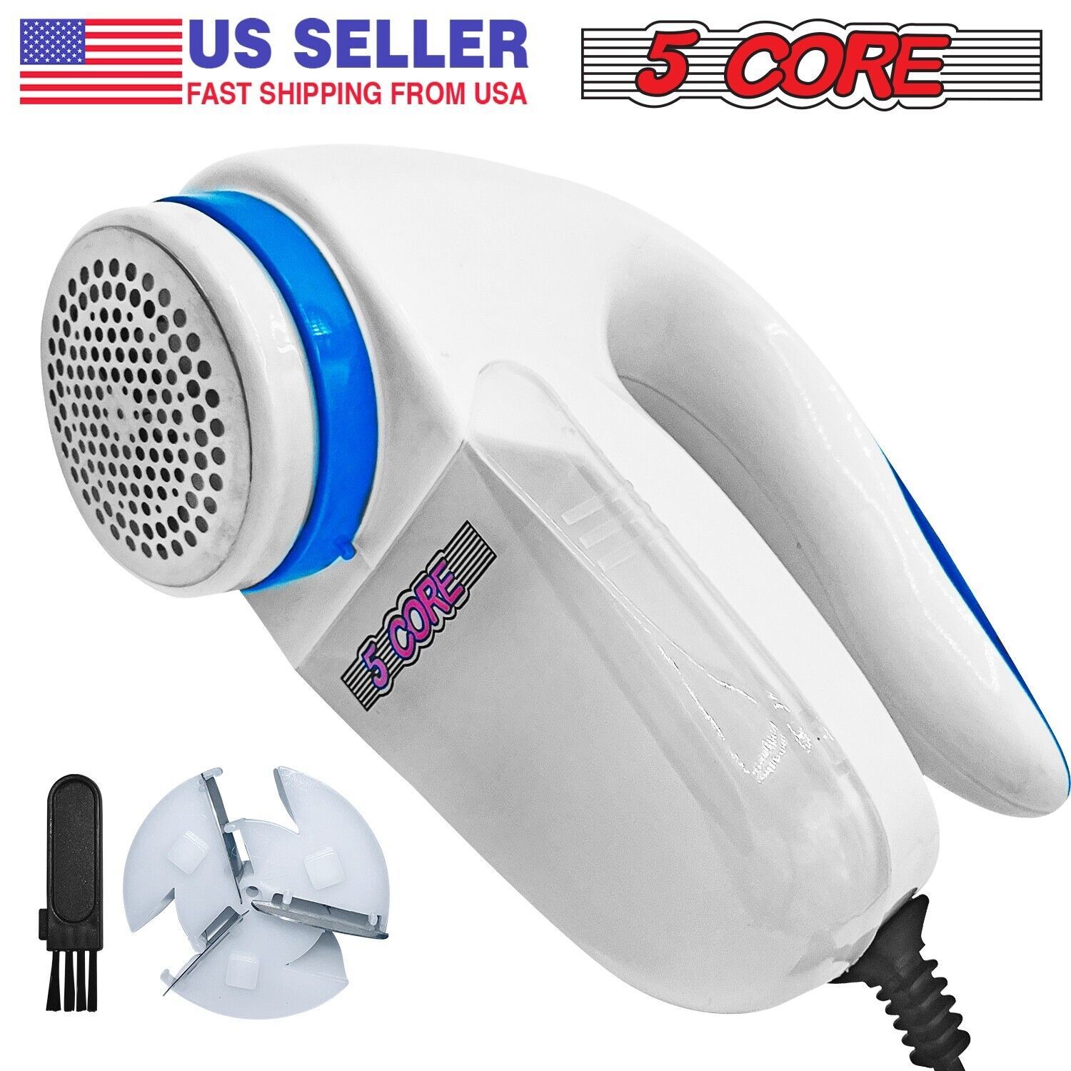 5 Core Electric Lint Pill Remover Fluff Fabrics Sweater Fuzz Shaver ...