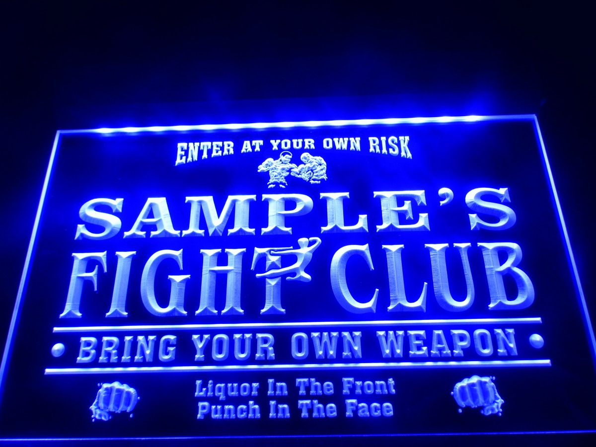 Customized Personal Name Fight Club Led Neon Sign Home Decor,Office ...