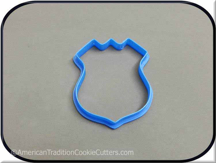 3.5" Police Badge 3D Printed Cookie Cutter - Cookie Cutters