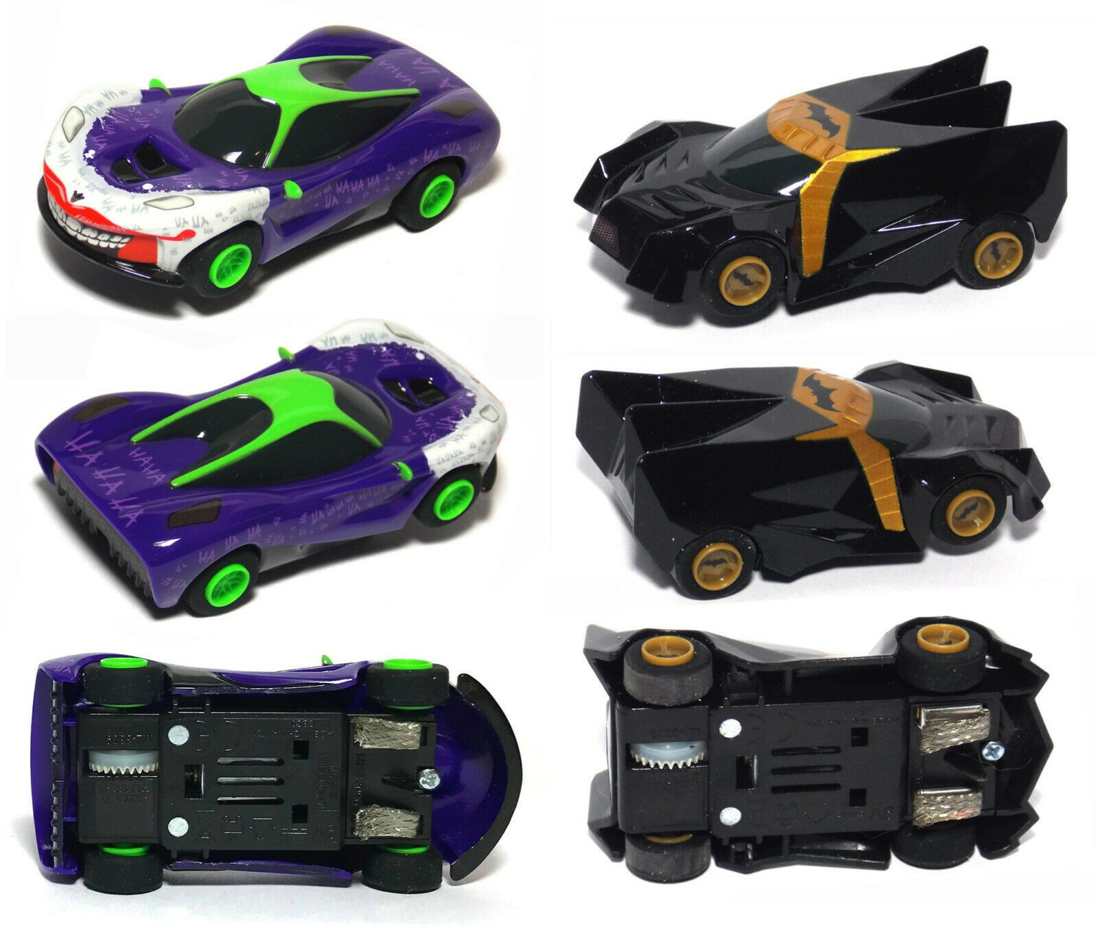 2020 Micro Scalextric Batman vs. Joker G1155T HO Slot Car RACE SET Batt ...