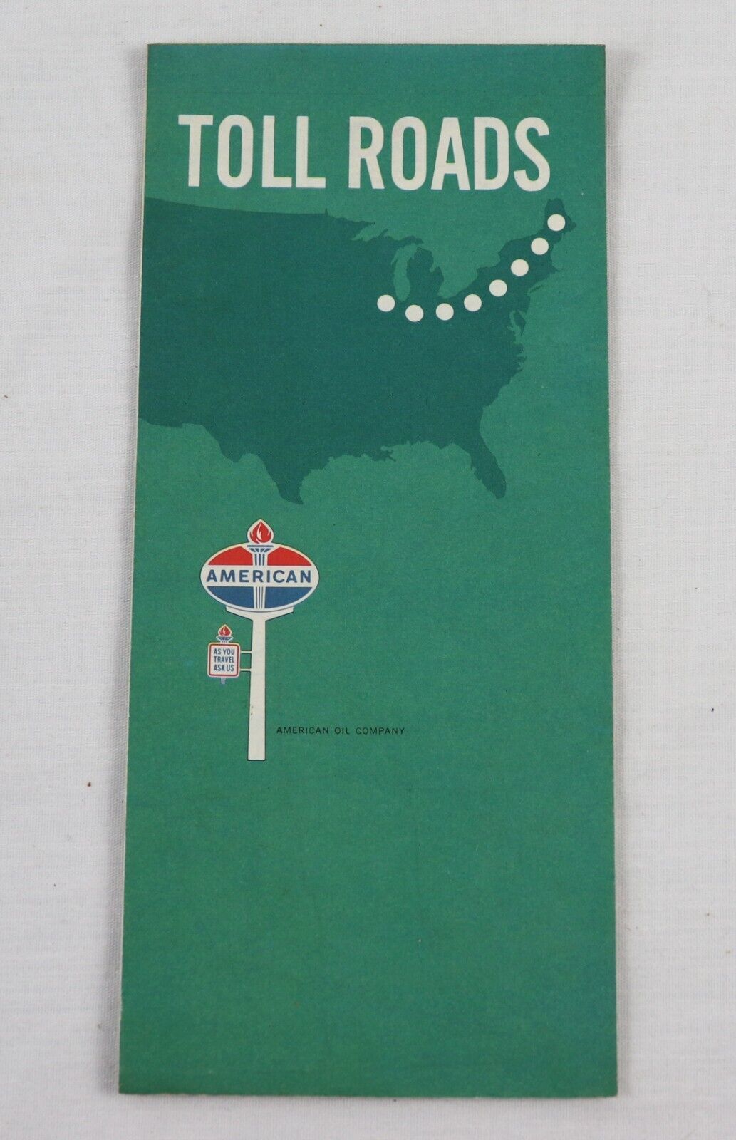 VINTAGE Circa 1960s American Gas Oil Amoco Toll Roads Map - Amoco