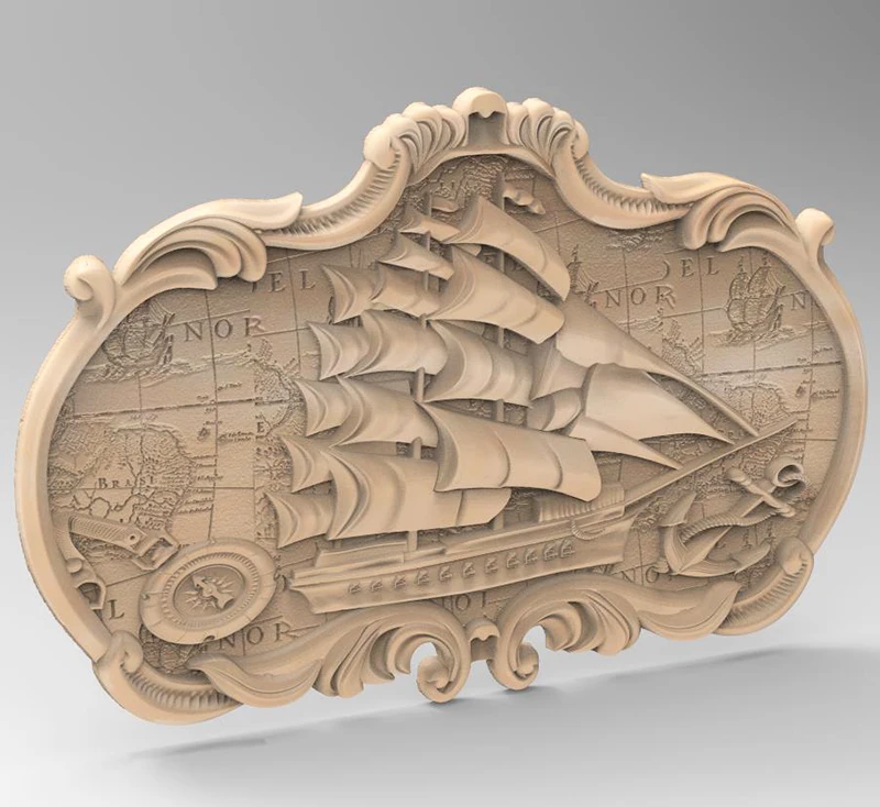 3D Model File 3d STL Model Navigation Chart for CNC Router Engraver ...