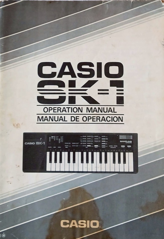 Casio SK-1 Mini Sampler Keyboard Original Owner's Manual Booklet ...