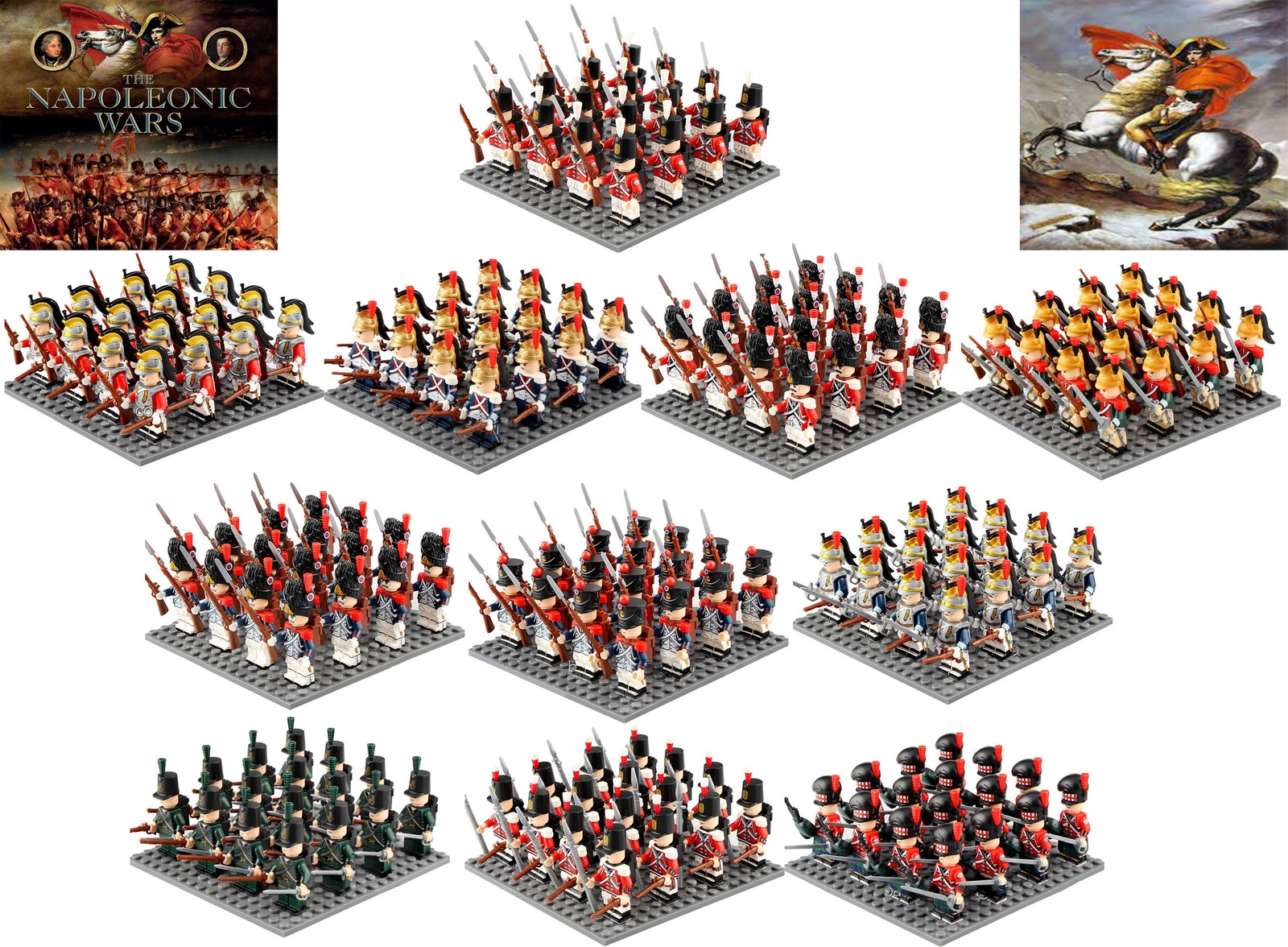 Napoleonic Wars Collection 16 Custom Minifigure Building Blocks Toys ...