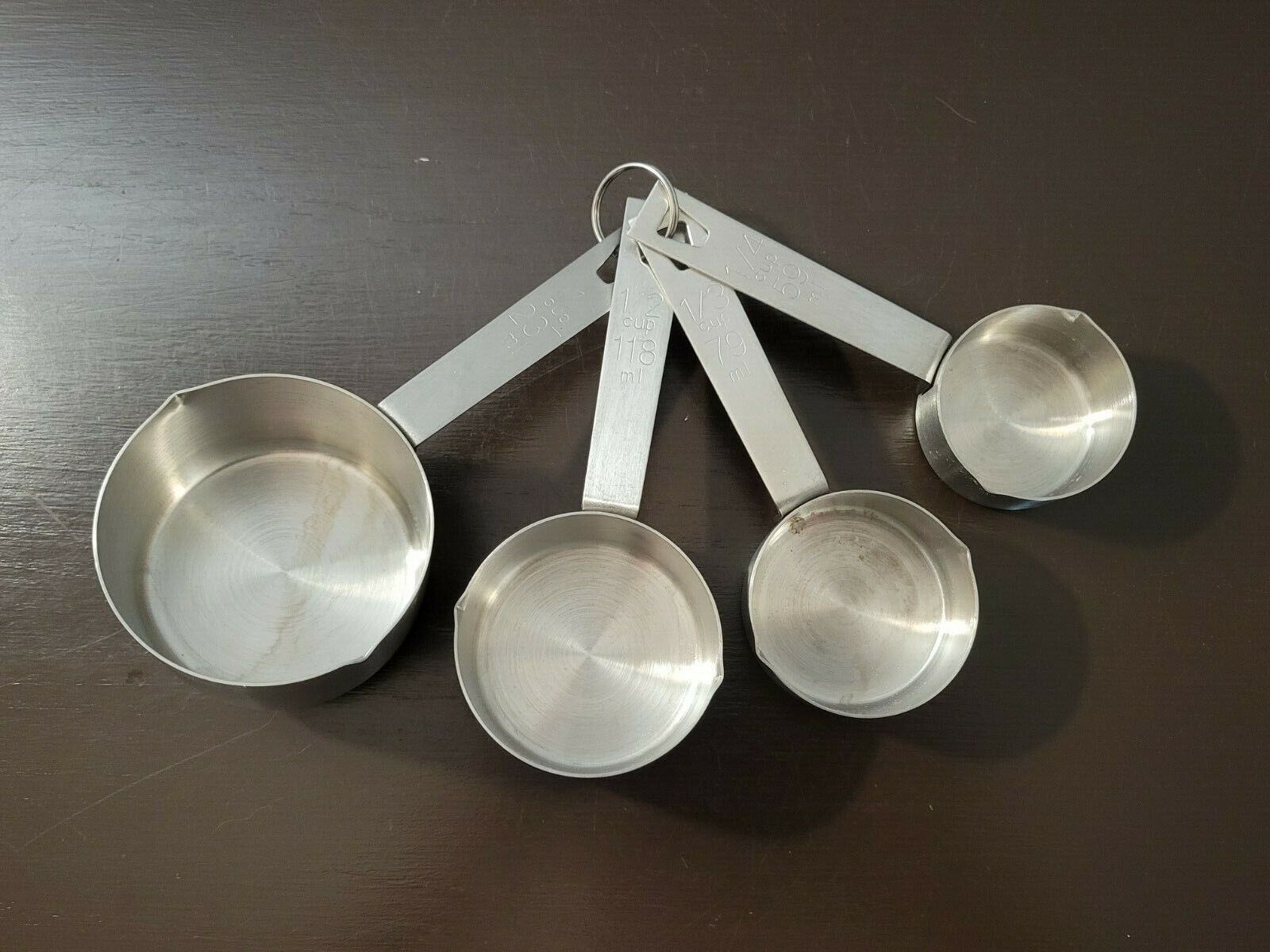 Stainless Steel 4 Pc. 1/4; 1/3; 1/2; & 1 Measuring Cup Set - Kitchen & Home