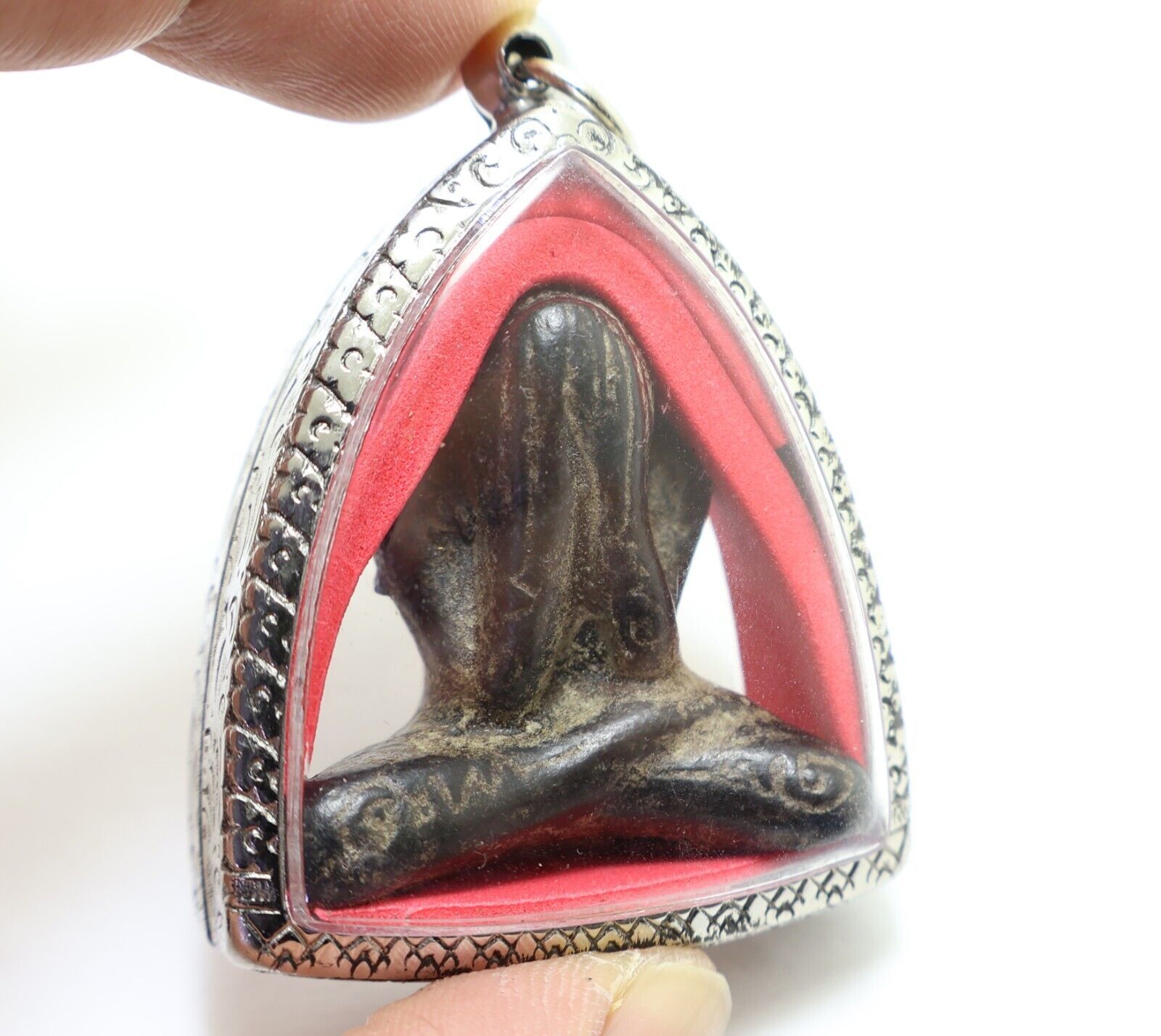 BIG PIDTA LP KRON MADE 1950s PENDANT CLOSE EYE BUDDHA CRON TOK RAJA ...