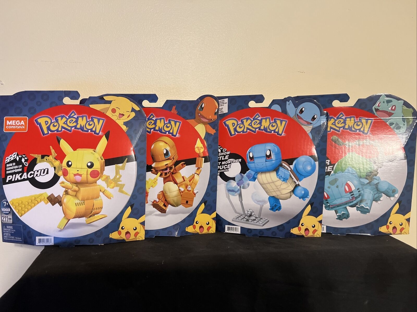 MEGA Construx - Pokemon Buildable Figure Set Char/Squirtle/Bulbasaur ...