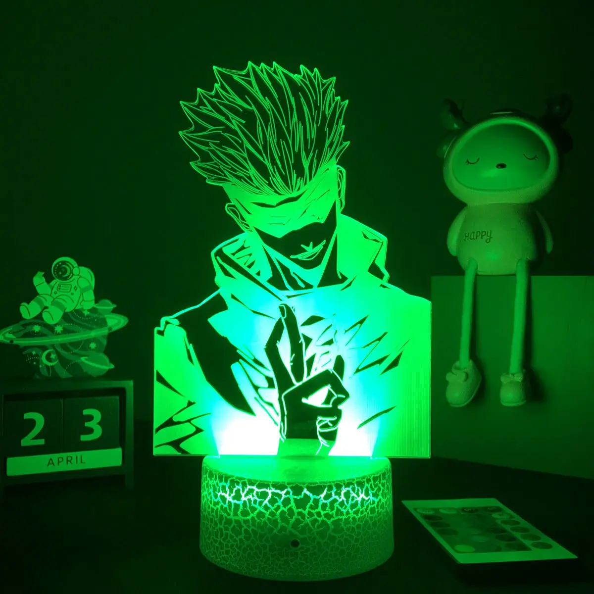 Anime Jujutsu Kaisen Figure 3D LED Lamp Cartoon Gojo Satoru RGB Night ...