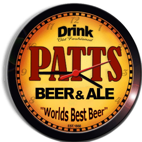 PATTS BEER and ALE BREWERY CERVEZA WALL CLOCK - Clocks