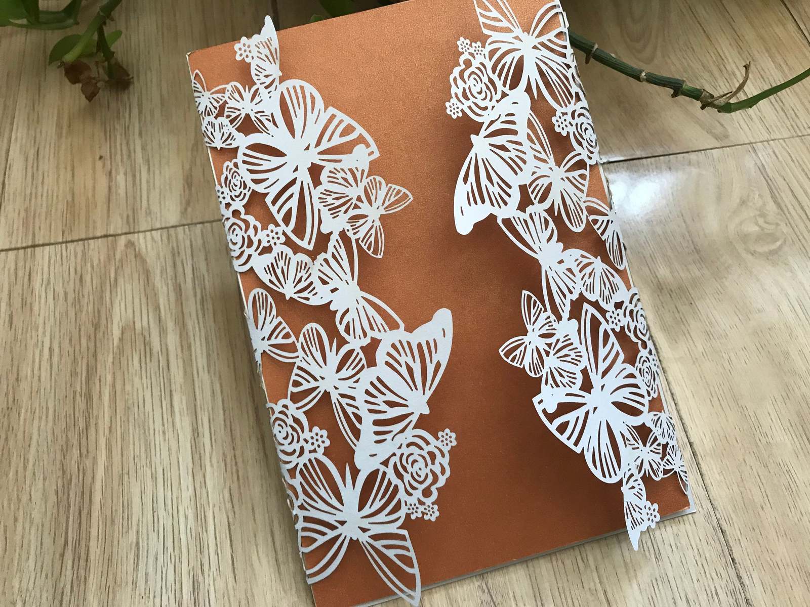 50pcs Pearl Butterfly Laser Cut Wedding Card,custom laser cut Wedding ...
