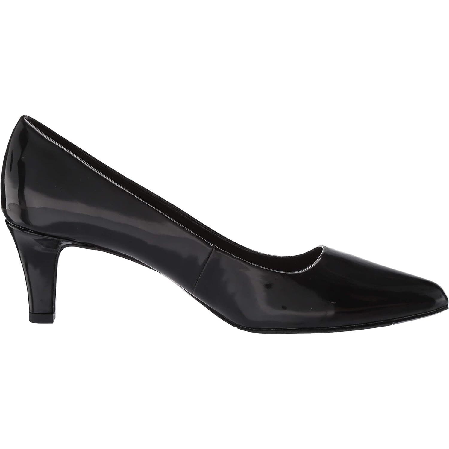 Easy Street Women Pointed Toe Pump Heels Pointe Size US 7M Black Faux ...