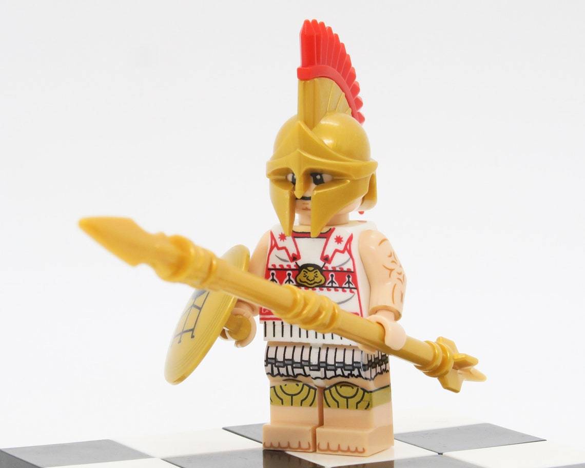 Ancient Greek Soldier Hoplite Minifigures Weapons and Accessories - Building Toy Complete Sets ...