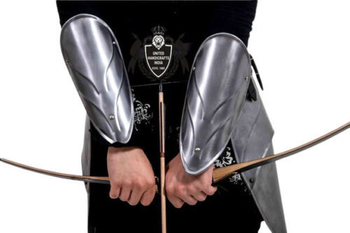 Medieval 20 Gauge Steel Arm Set - Fantasy Medieval Female Armor Arm Set ...