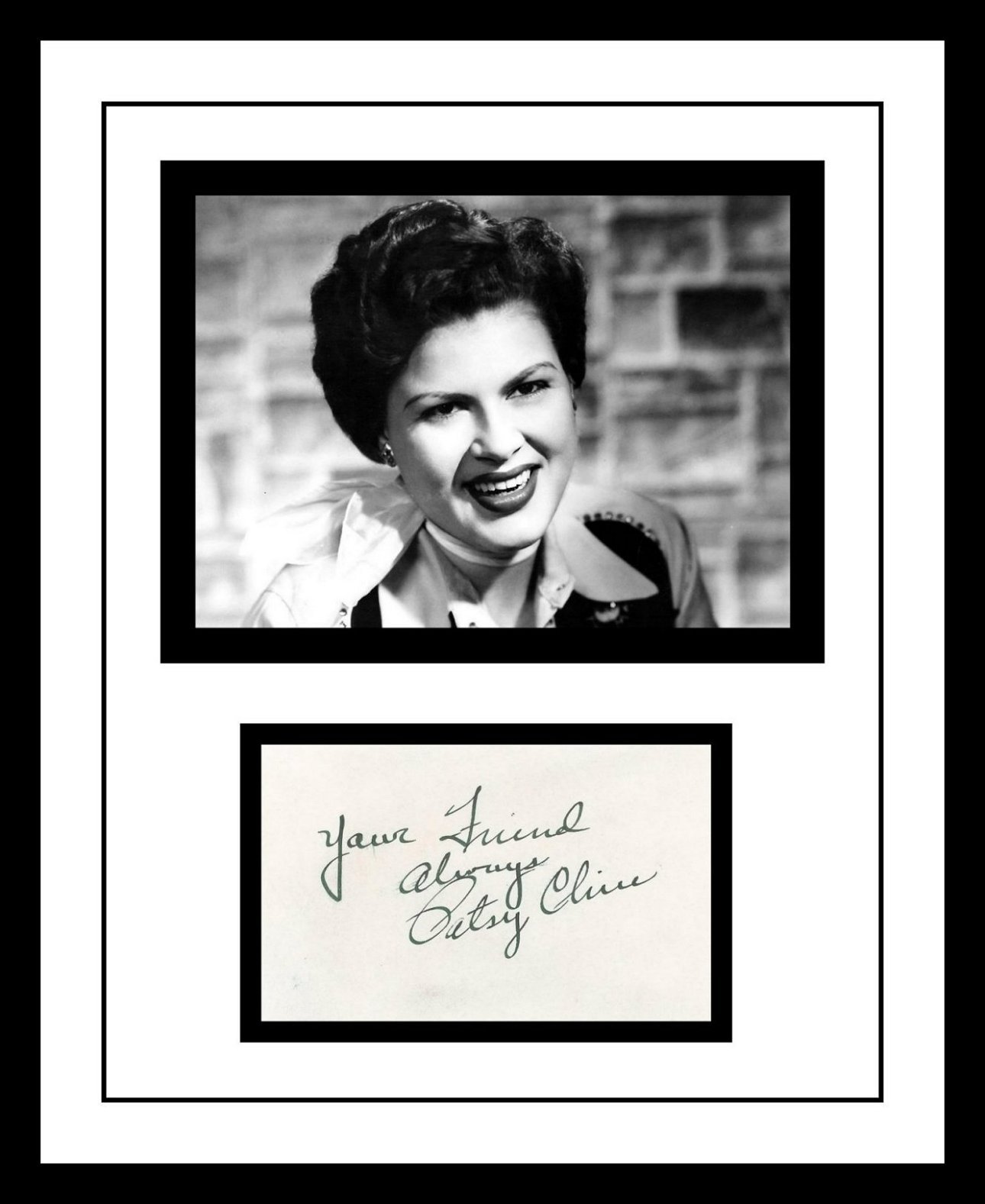 ULTRA RARE - PATSY CLINE - MUSIC LEGEND - AUTHENTIC HAND SIGNED ...