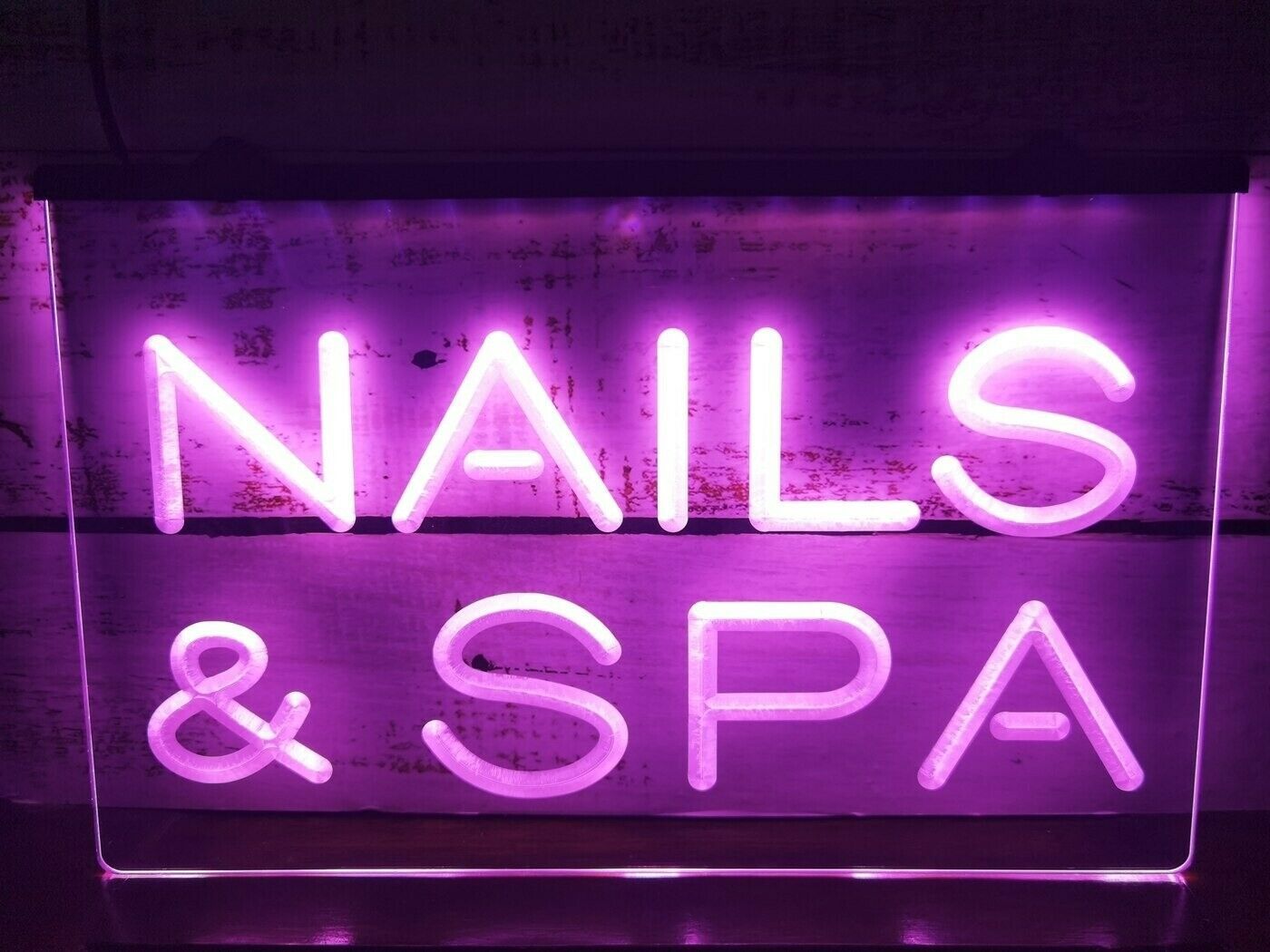 Nails & Spa Led Neon Sign Hang Signs Wall Beauty Salon Luminous Craft ...