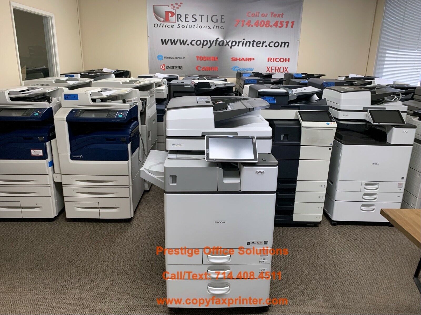 Ricoh MP C3004ex Color Copier Printer Scanner Low Meter Count only 64k ...