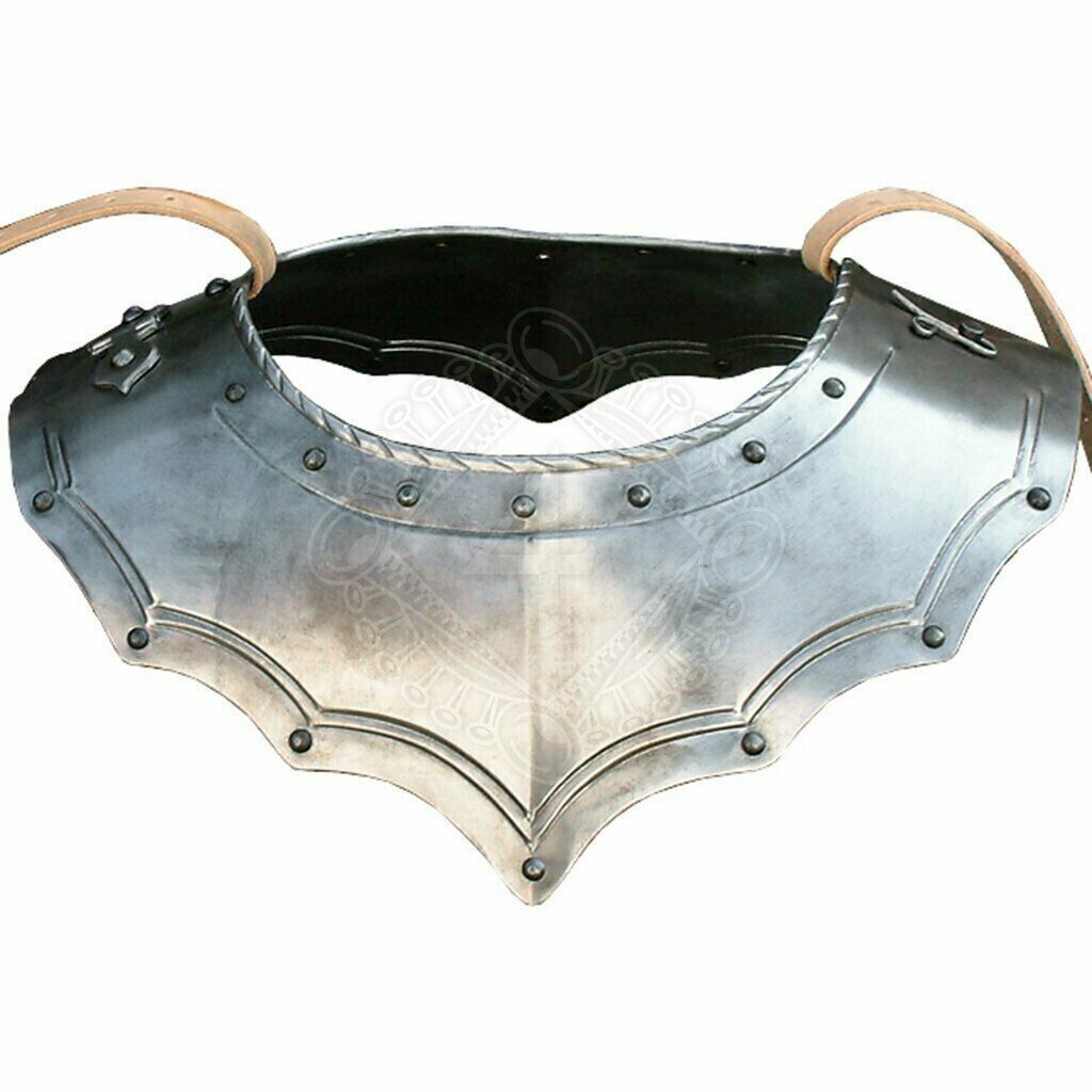 Medieval Gorget Larp Gothic steel Armor gorget Fully Wearable armor ...