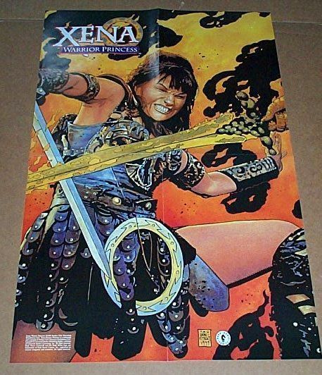 1999 Xena Warrior Princess poster! 22x14" Lucy Lawless Dark Horse promo ...