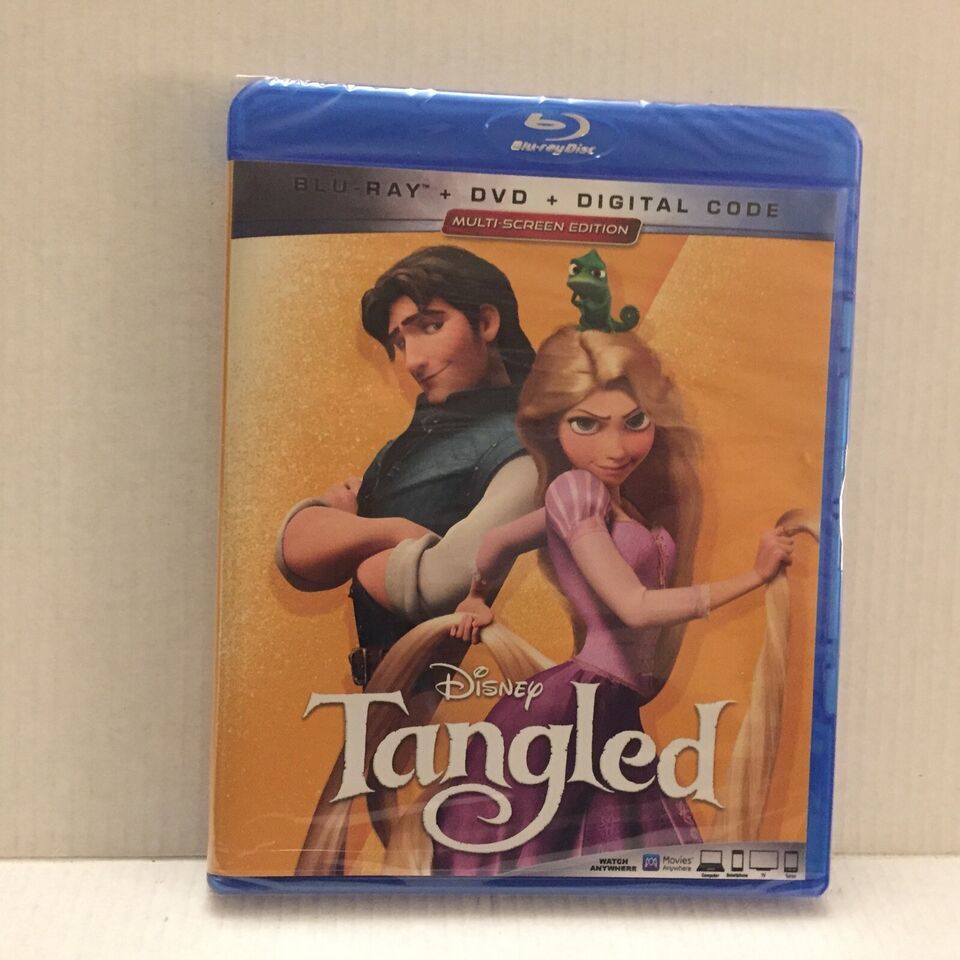 NEW Disney Tangled Animated Movie Blu-Ray + DVD + Digital - DVDs & Blu ...