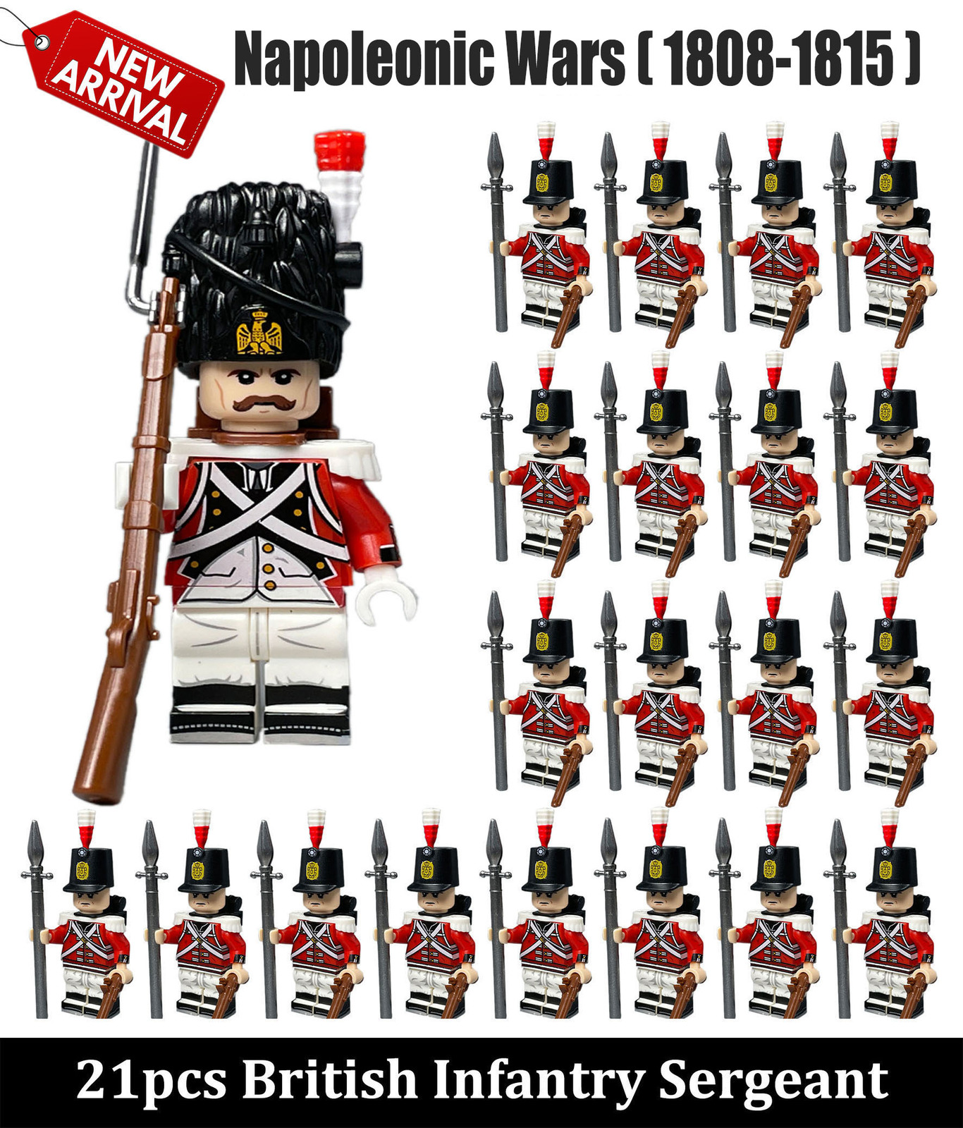 British Empire Custom Infantry Army Soliders Collection 21 Minifigure ...